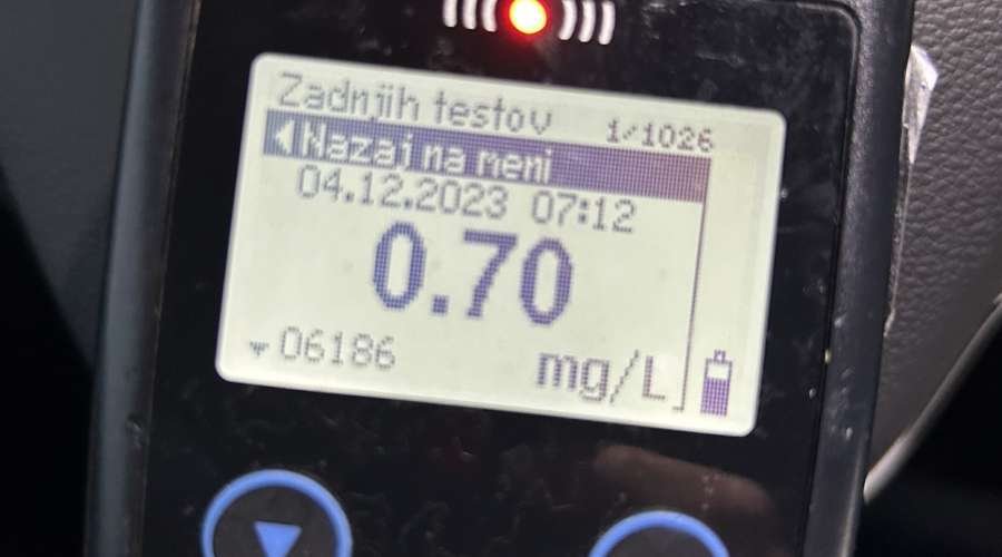 Že zjutraj 1,4 promila, brez veljavnega vozniškega dovoljenja in z neizpravnim vozilom