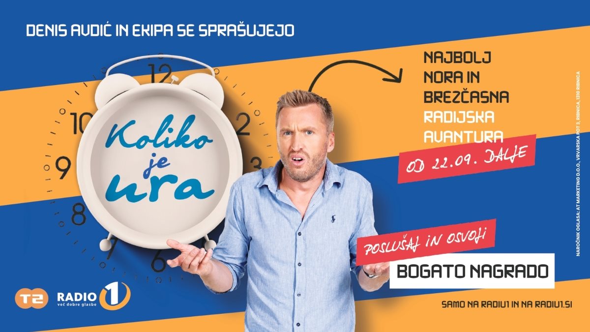 Radio 1 predstavlja največji radijski eksperiment v Sloveniji: Brezčasni Denis Avdić Show!