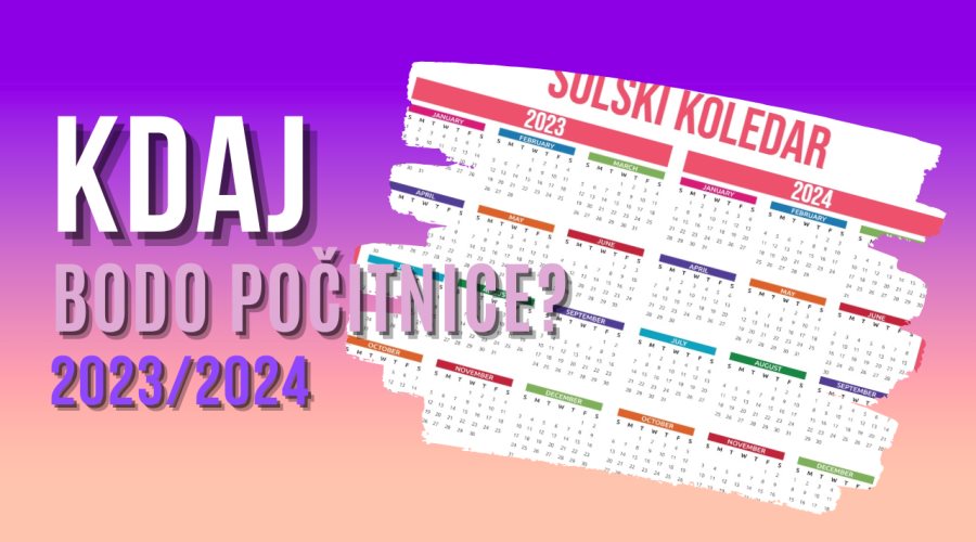 Znan je šolski koledar za leto 2023/2024: Na ta datum bodo učenci prvič odšli na počitnice
